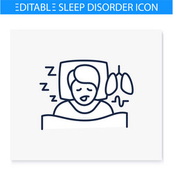 Sleep study flat icon Royalty Free Vector Image
