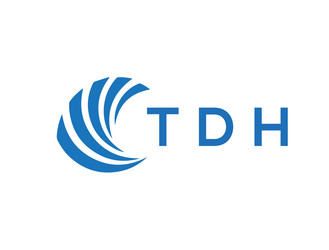 Tdh letter logo design on white background Vector Image
