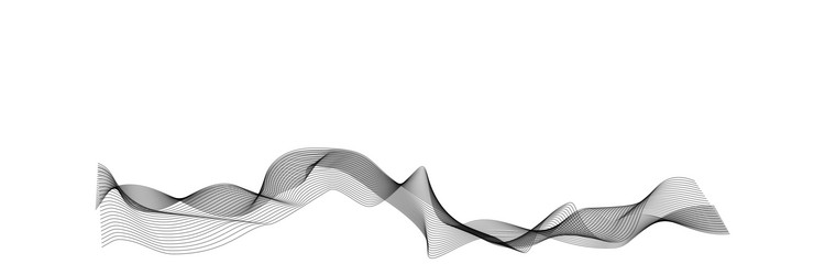 Abstract black wave design element Royalty Free Vector Image