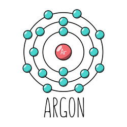 Hydrogen atom bohr model Royalty Free Vector Image