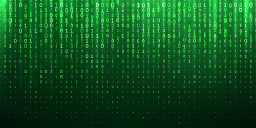 Green Binary Code Background
