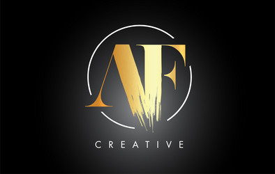 Af a f brushed letter logo design with creative Vector Image