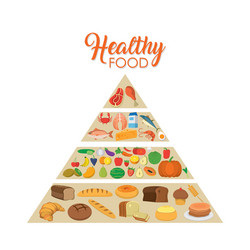 Food pyramid chart Royalty Free Vector Image - VectorStock
