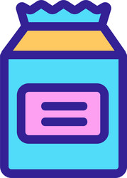 Protein icon packaging isolated contour Royalty Free Vector