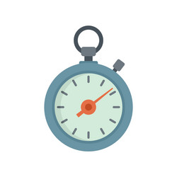Stop clock icon flat stopwatch timer Royalty Free Vector