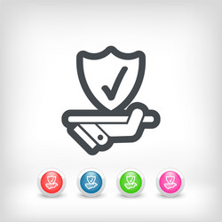 Best protection service icon Royalty Free Vector Image