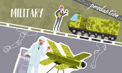 Military production infographic Royalty Free Vector Image