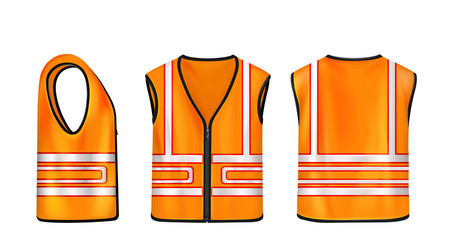 Uniform workwear clothes mockup jacket or vest Vector Image