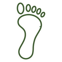 Left foot footprint outline high quality Vector Image