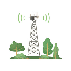 A cellular communication tower 5g 4g signal Vector Image