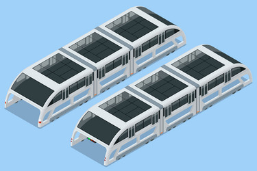 Isometric transit elevated bus in china Royalty Free Vector