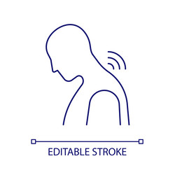 Neck ache pain in top part of back health problem Vector Image