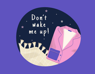 Pajamas party sticker concept Royalty Free Vector Image