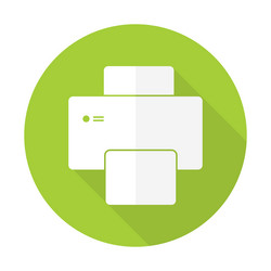 Printer sign with background Royalty Free Vector Image