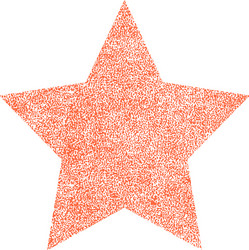 Star shape with paint texture Royalty Free Vector Image