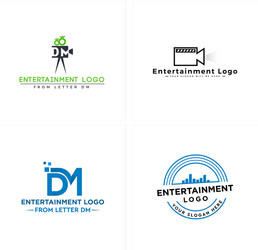 Entertainment casting director logo design Vector Image