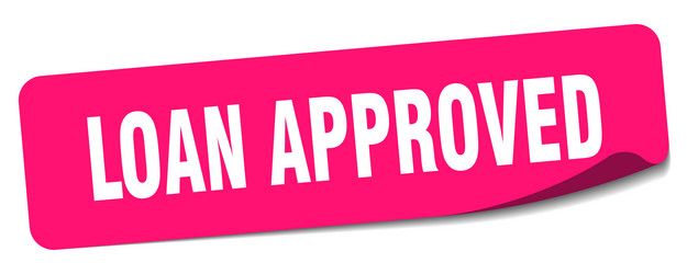 Loan approved sticker label Royalty Free Vector Image