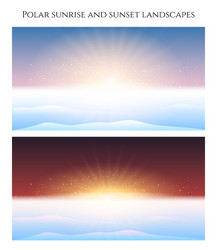 Retro landscape background sunset 3d landscape Vector Image