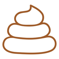 Simple stroke poo icon Royalty Free Vector Image