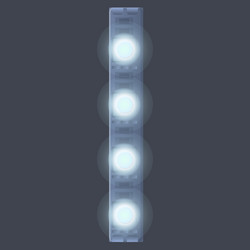 Wave led strip lights icon cartoon style Vector Image