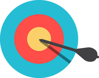 Target graphic design template isolated Royalty Free Vector