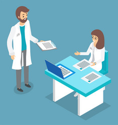 Doctor Or Nurse With Clipboard Royalty Free Vector Image