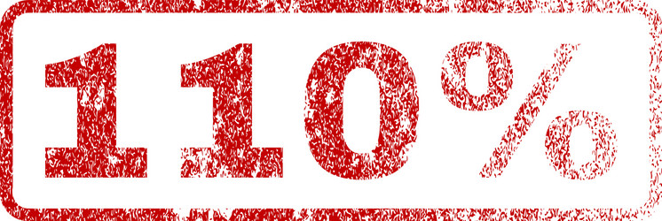 110 percent rubber stamp Royalty Free Vector Image