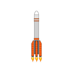 A simple spaceship isolated Royalty Free Vector Image