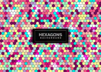 Abstract hexagon pattern with light effect Vector Image