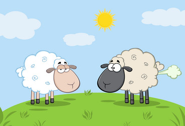 Cartoon sheep Royalty Free Vector Image - VectorStock