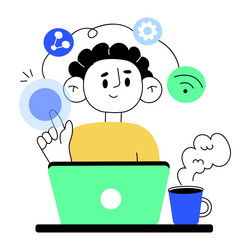 Connection management Royalty Free Vector Image