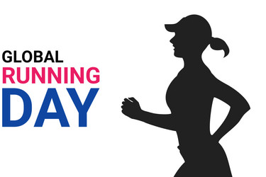 Global running day Royalty Free Vector Image - VectorStock