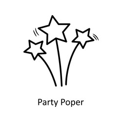 Party popper solid icon design Royalty Free Vector Image