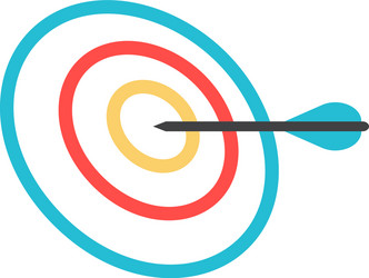 Target graphic design template isolated Royalty Free Vector