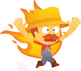 Fat farmer agronomist funny gardener Royalty Free Vector