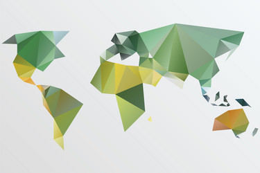 World map design triangle pattern Royalty Free Vector Image