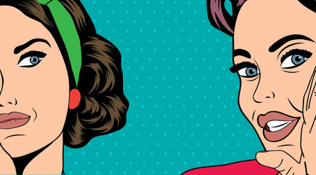 Two Girl Talking Comic Vector Images (over 160)