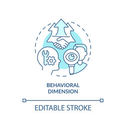 Behavioral dimension blue gradient concept icon Vector Image