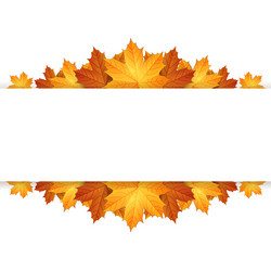 Autumn leaves borders set banner poster card Vector Image