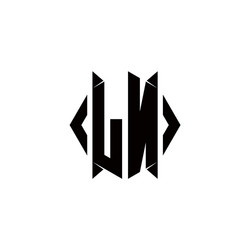Ln logo monogram with triangle and hexagon modern Vector Image