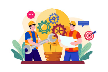 Civil Engineer Concept On White Background Vector Image