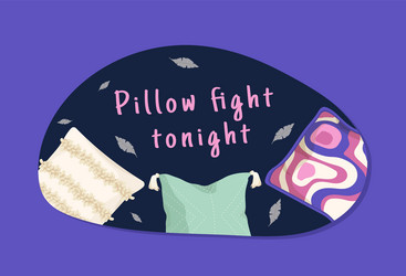 Pajamas party sticker concept Royalty Free Vector Image