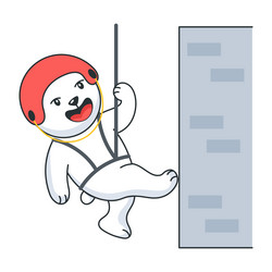 Rope climbing Royalty Free Vector Image - VectorStock