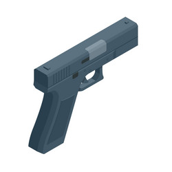 Pistol glock gun 9 caliber Royalty Free Vector Image