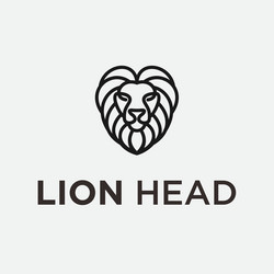 Lion map logo or logo Royalty Free Vector Image
