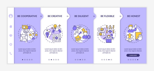 Employee traits infographic template Royalty Free Vector