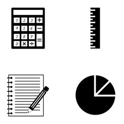 Math icon set Royalty Free Vector Image - VectorStock