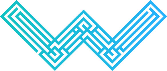 Pixel letter w logo icon design Royalty Free Vector Image