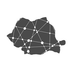 Romania map contour romanian map country Vector Image