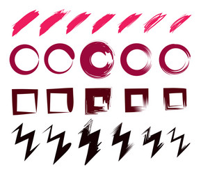 Abstract paint brush stroke cartoon Royalty Free Vector